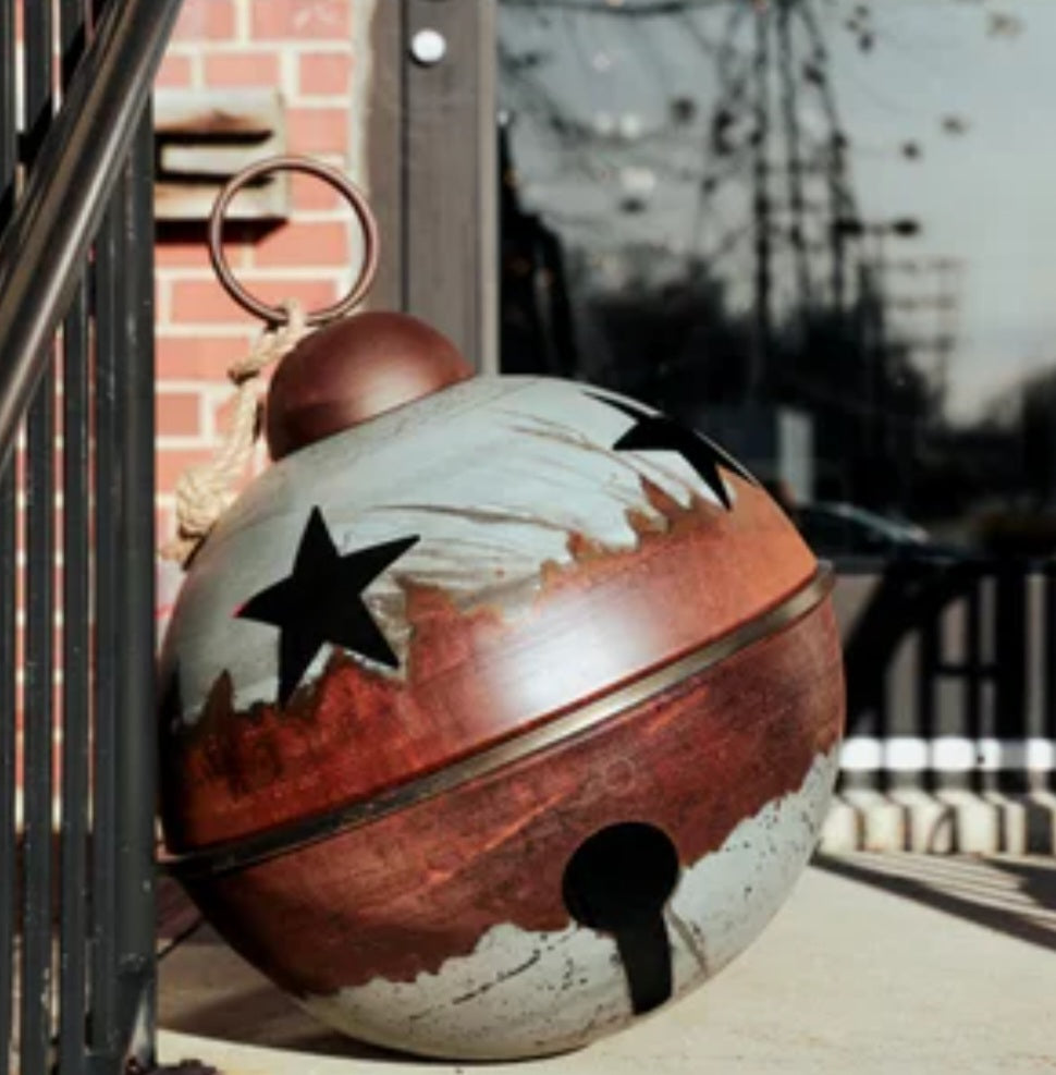 Jumbo Oversized Rustic Sleigh Jingle Bell ~ Extra Large 20.75"