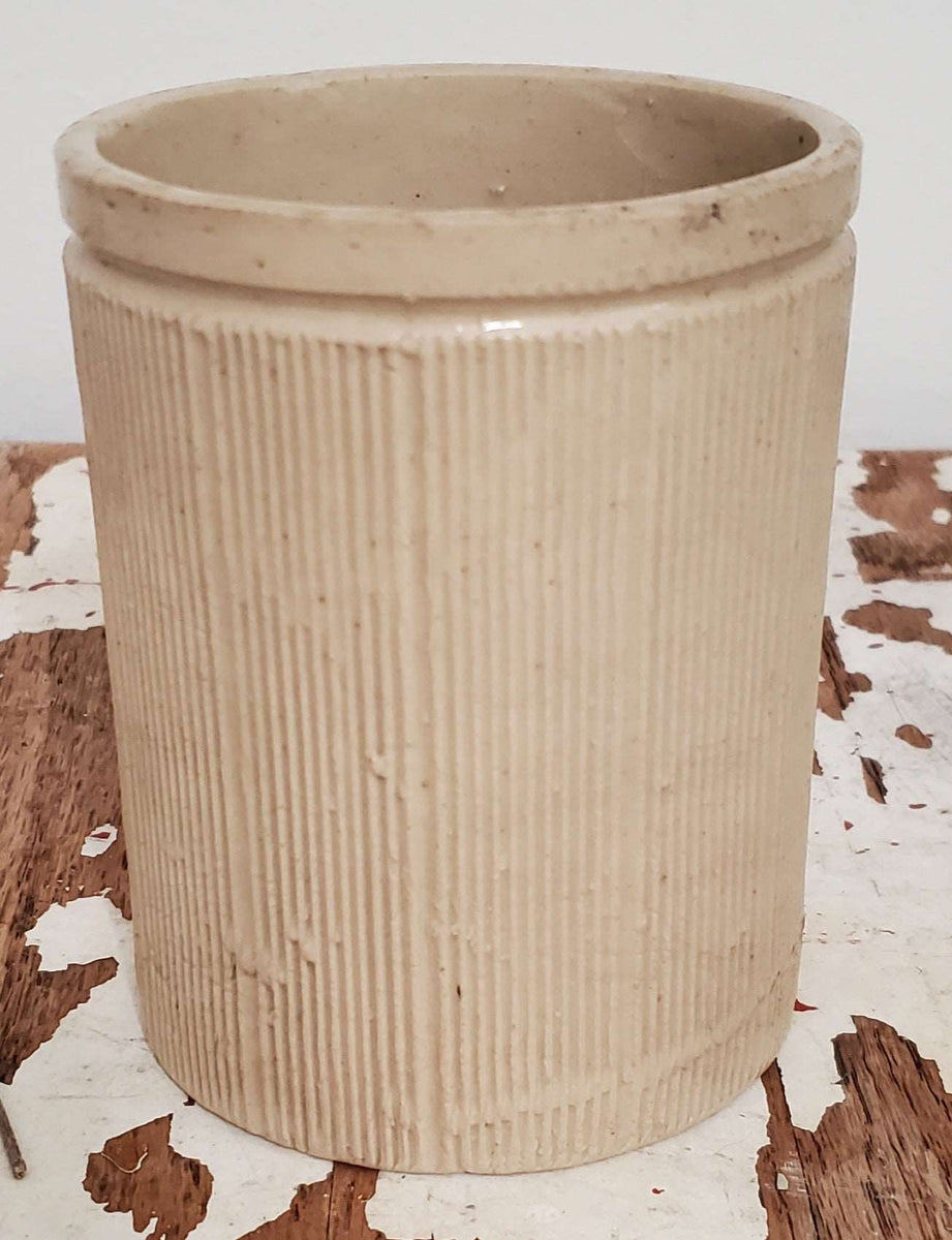 Antique English Jam Jar Crock Vintage Character