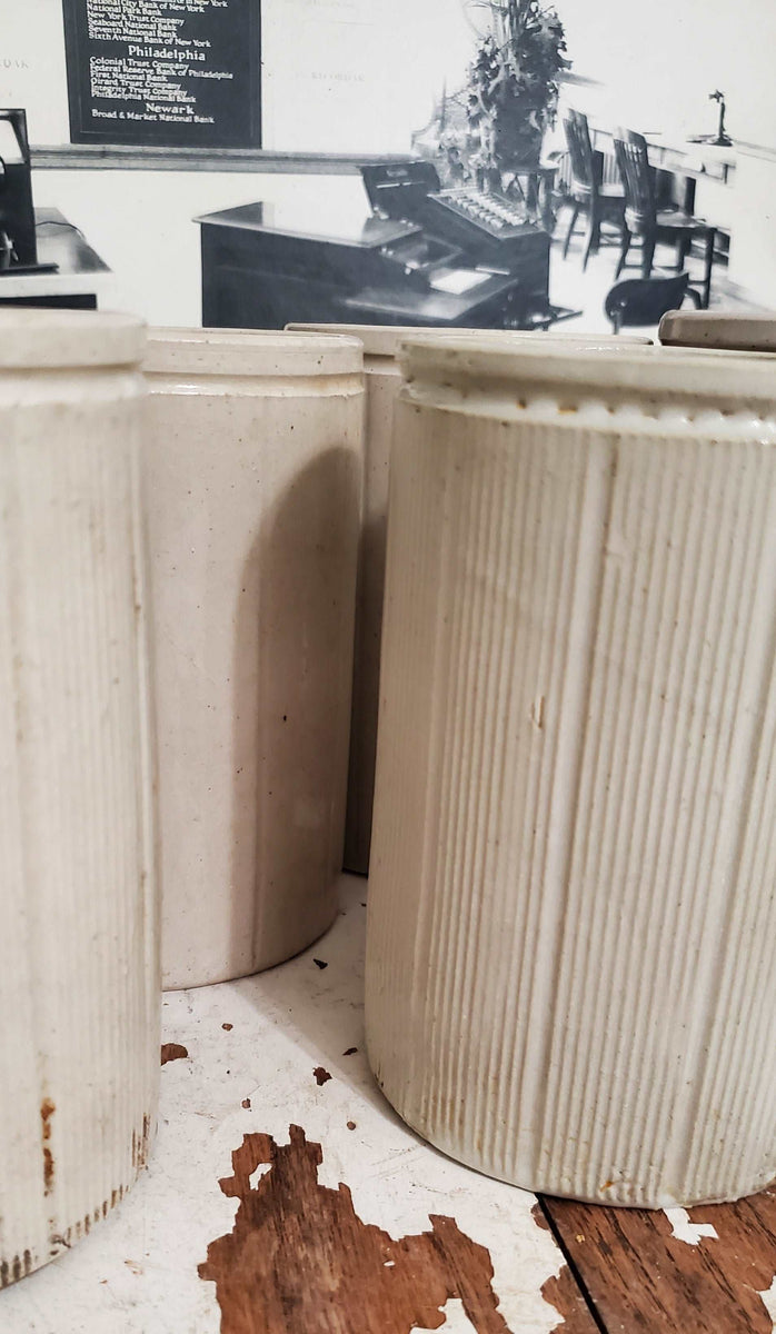 Antique English Jam Jar Crock Vintage Character