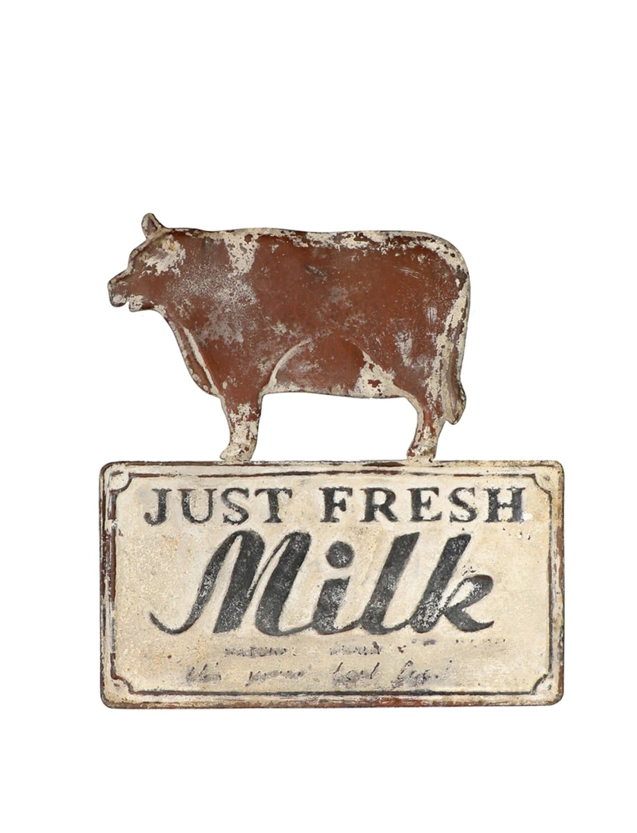 Just Fresh Milk Sign Vintage Character