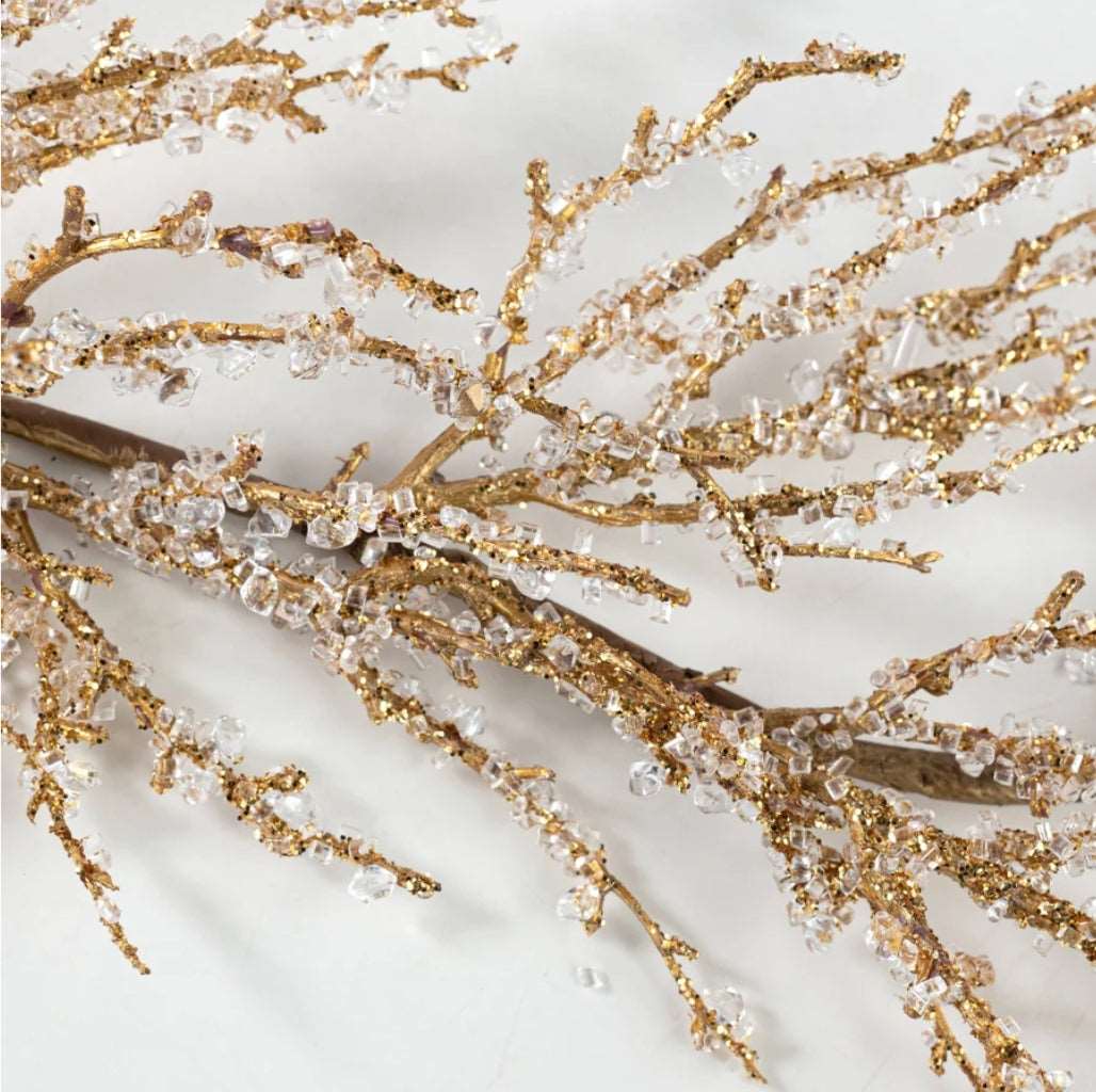 Iced Gold Twig Garland 4ft