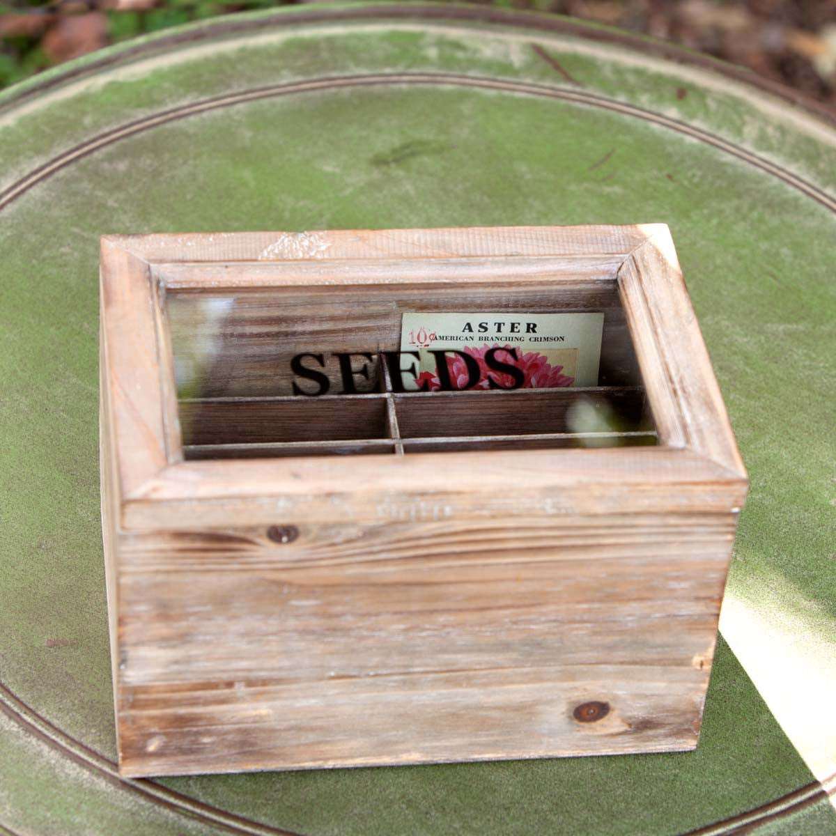Wood Seed Packet Box